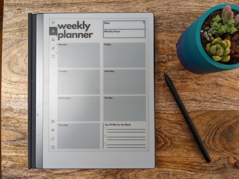 WEEKLY PLANNER II Remarkable 1 & 2 Template - Etsy