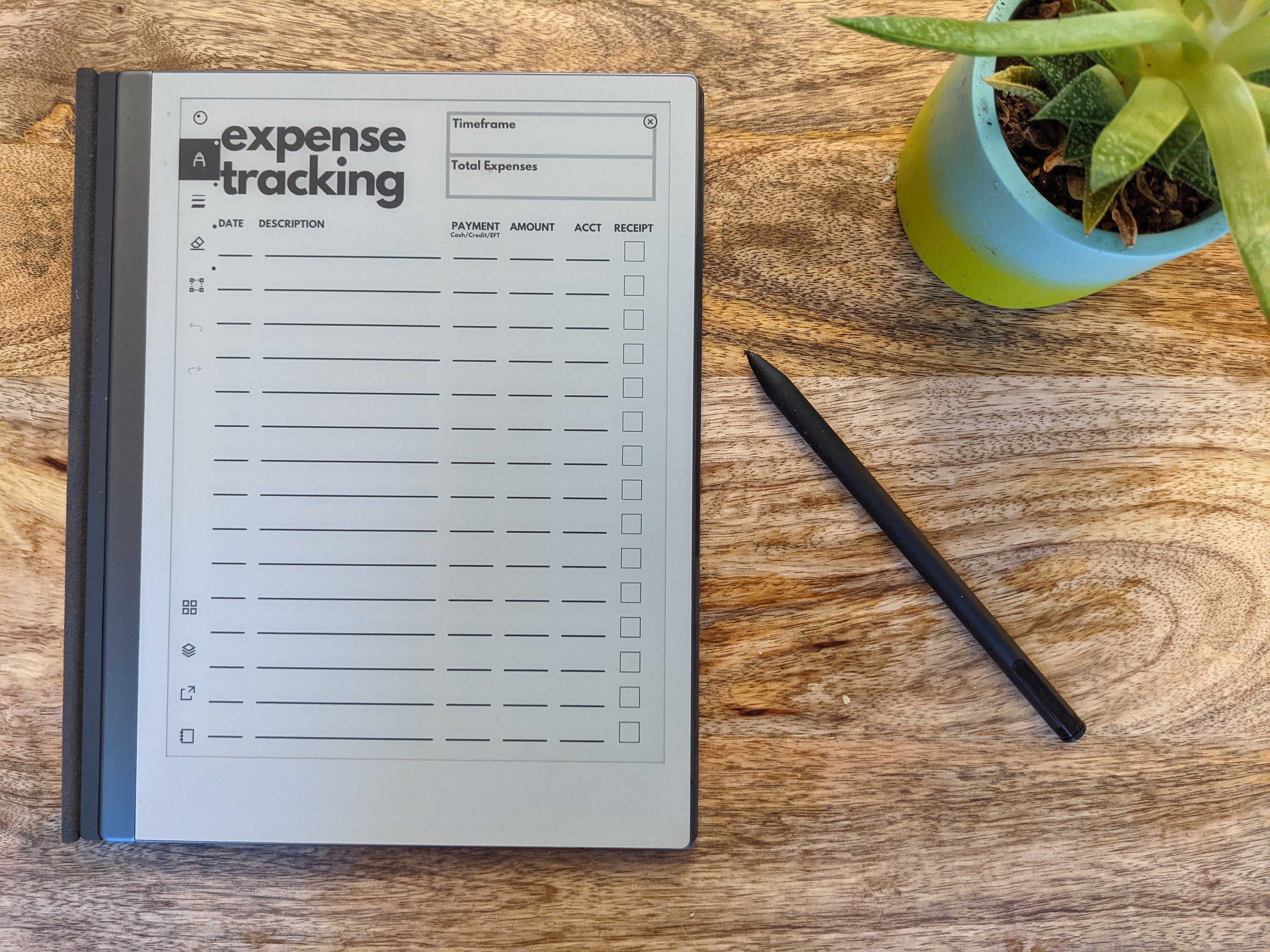 EXPENSE TRACKING | Remarkable 1 & 2 Template - Etsy