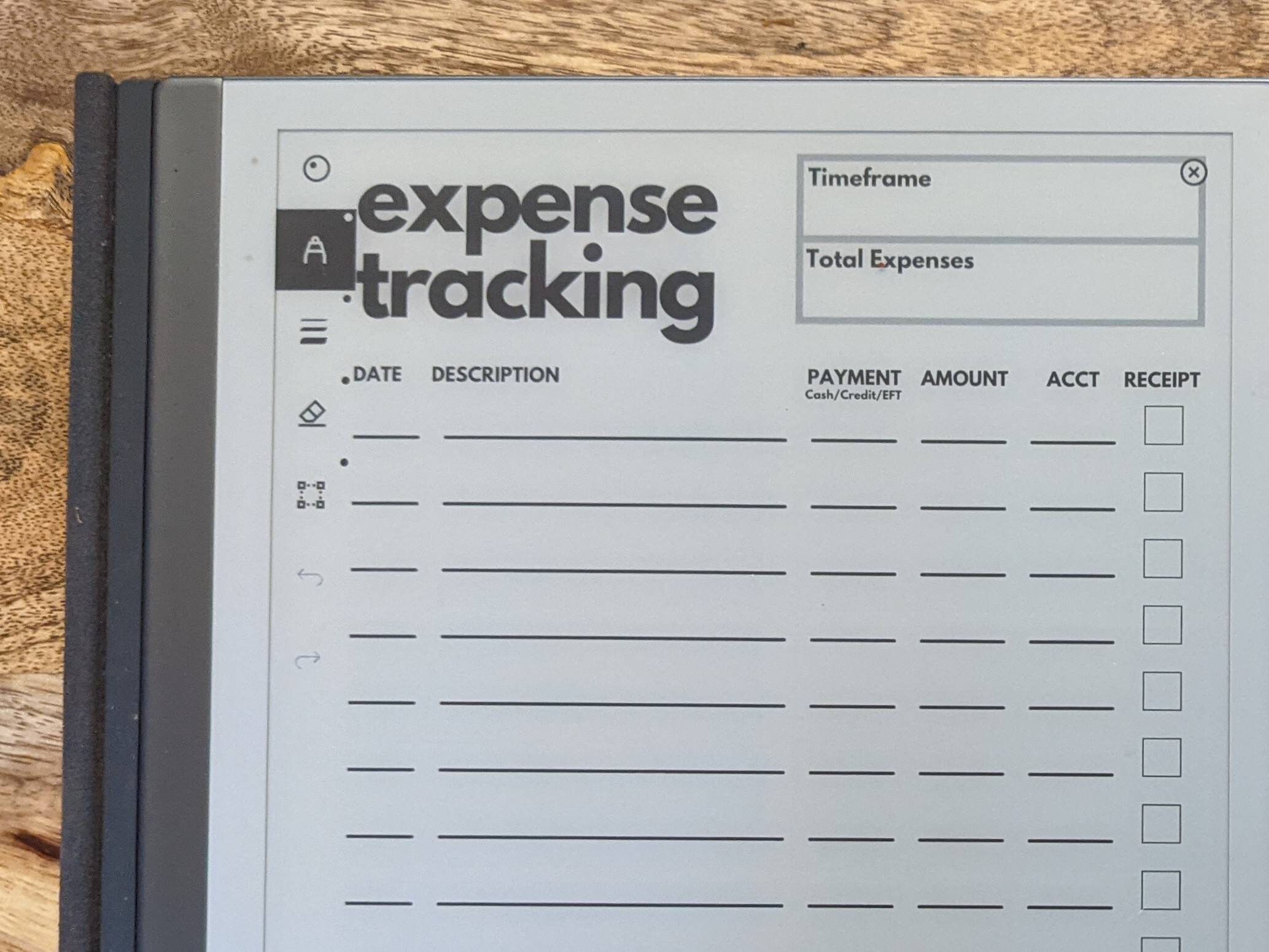 EXPENSE TRACKING | Remarkable 1 & 2 Template - Etsy