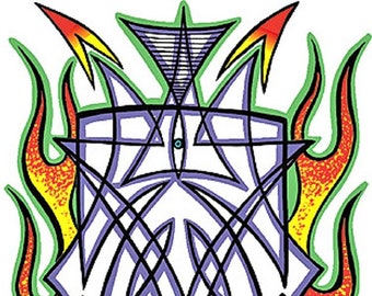 Tiki Pinstripe | Etsy