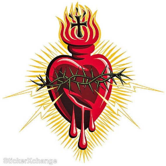 ART STICKER Electric Heart by Artist Marco Almera Decal MA2 | Etsy