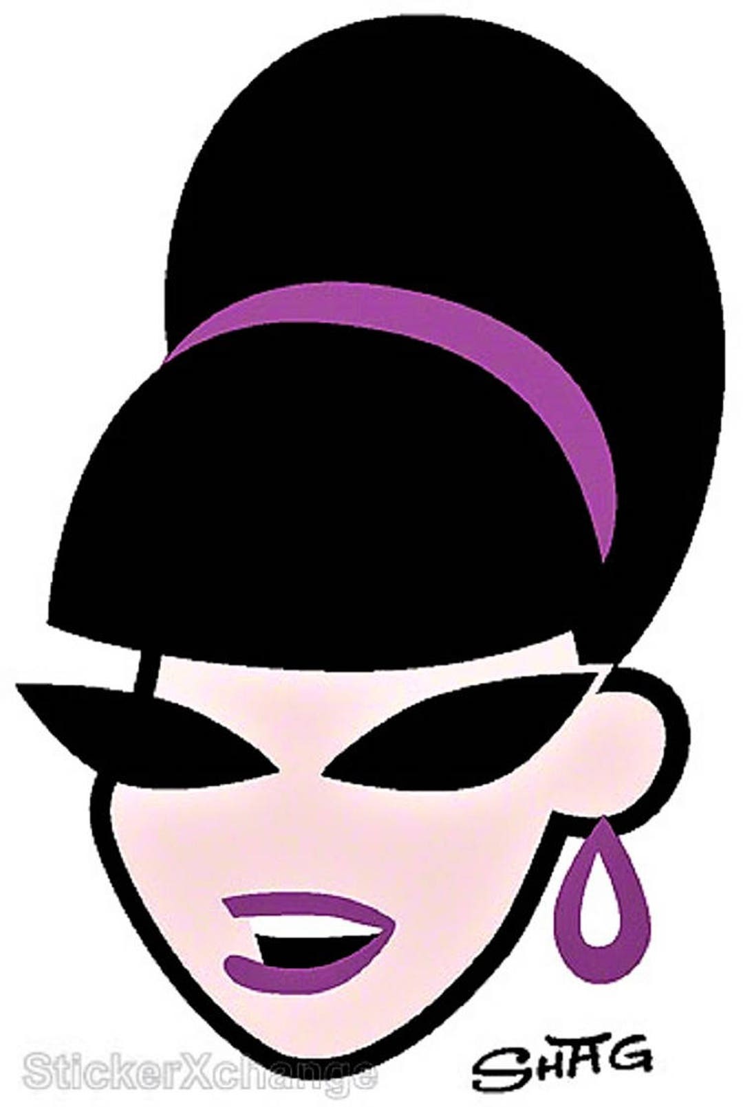 ART STICKER Shag Girl by Artist Shag Decal #SH3 - Etsy