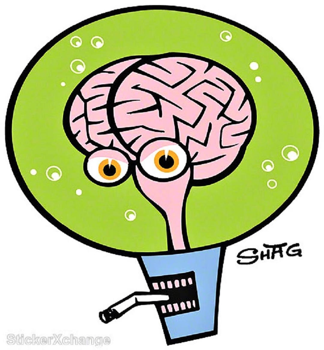ART STICKER Space Brain by Artist Shag Decal #SH35 Almost Out! - Etsy