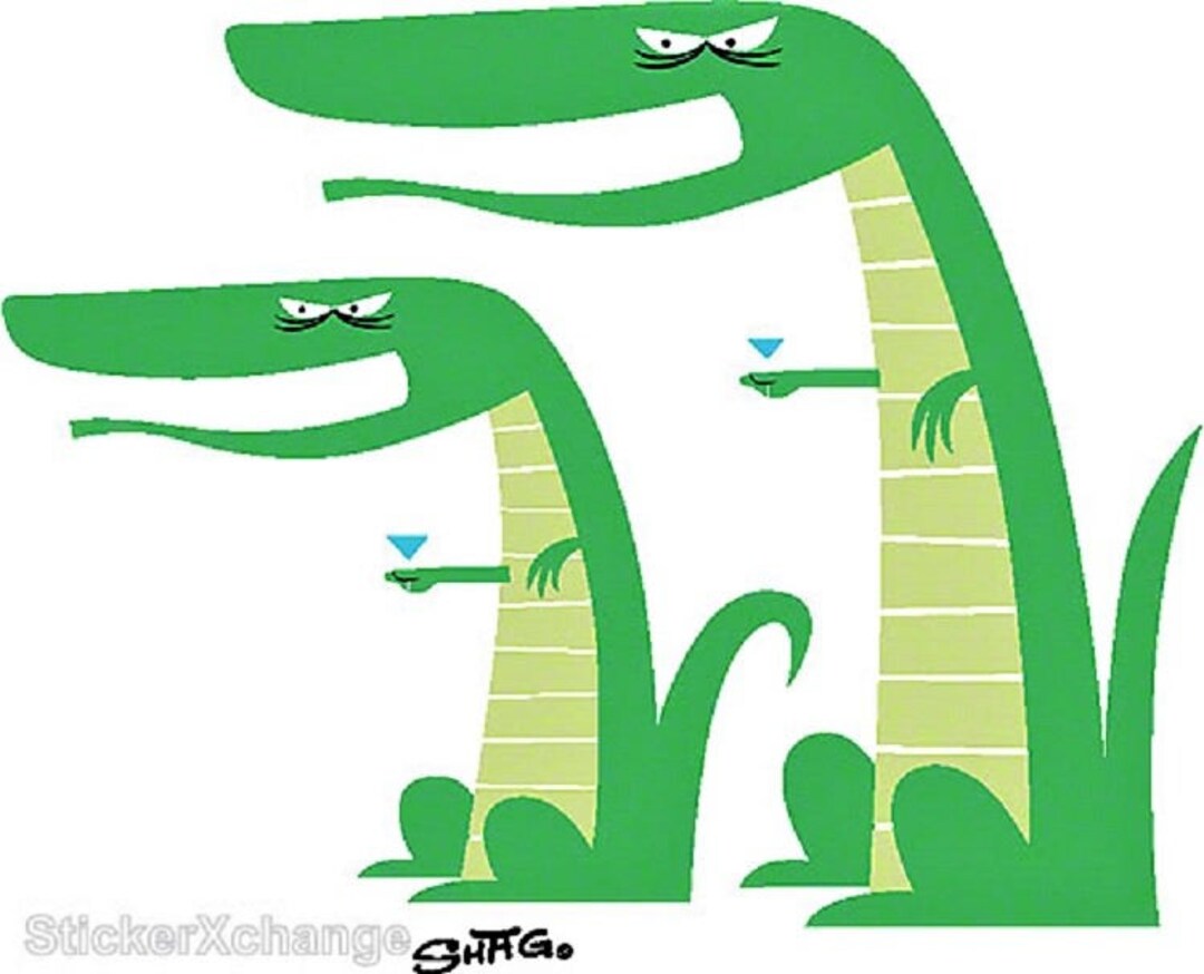 ART STICKER Mocking Gator by Artist Shag Decal #SH54 - Etsy