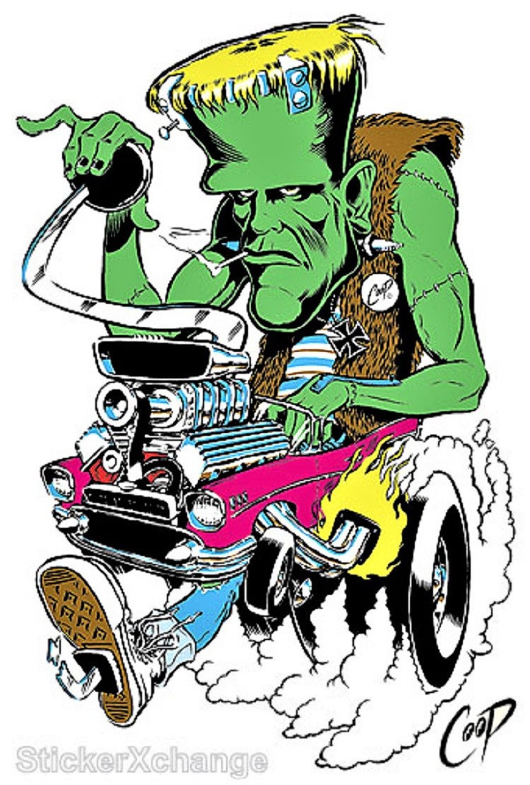 ART STICKER Monster Rod by Artist Coop Decal #CP01 - Etsy