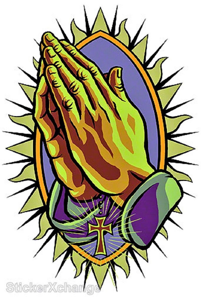 ART STICKER Praying Hands by Artist Marco Almera Decal MA6 - Etsy