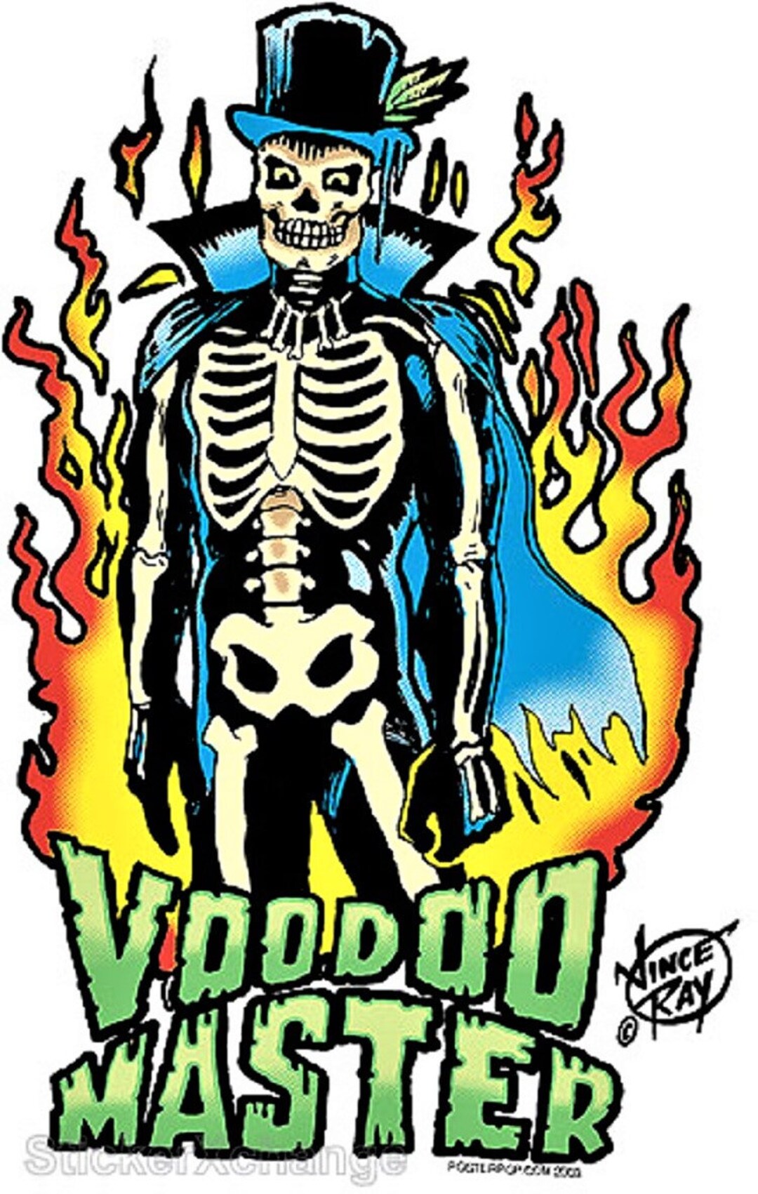 ART STICKER Voodoo Master by Artist Vince Ray Decal VR18 - Etsy