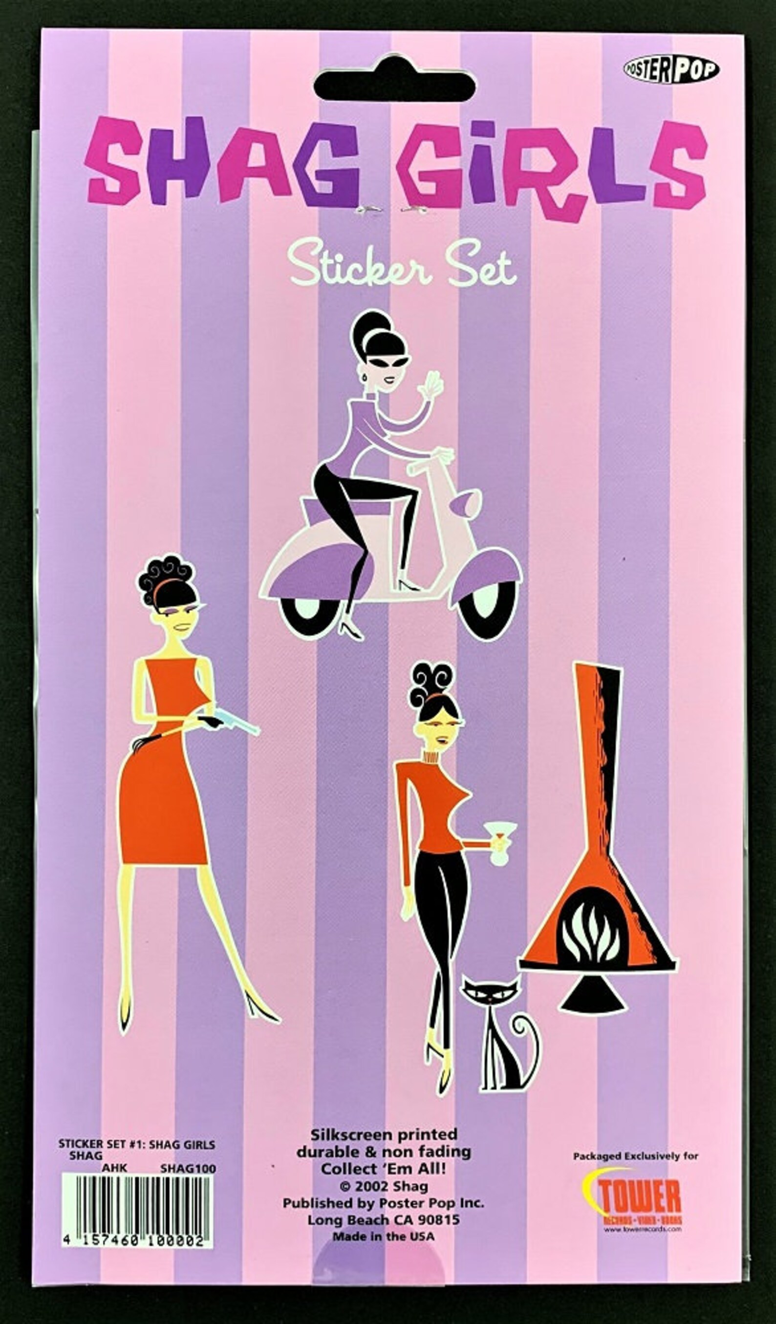 Shag Girls STICKER PACK by Shag Set of 3 Tower Records New Old - Etsy