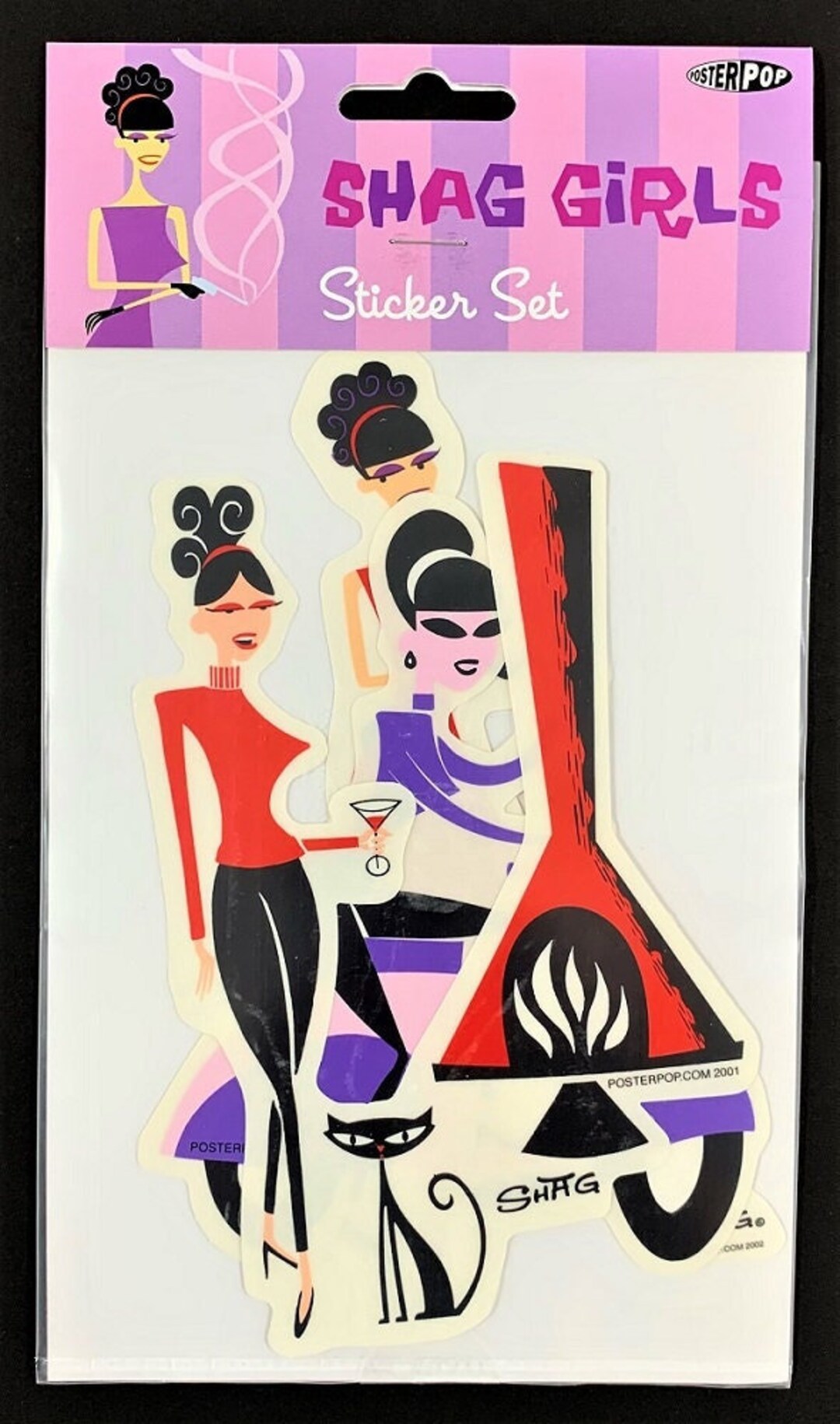 Shag Girls STICKER PACK by Shag Set of 3 Tower Records New Old Stock ...