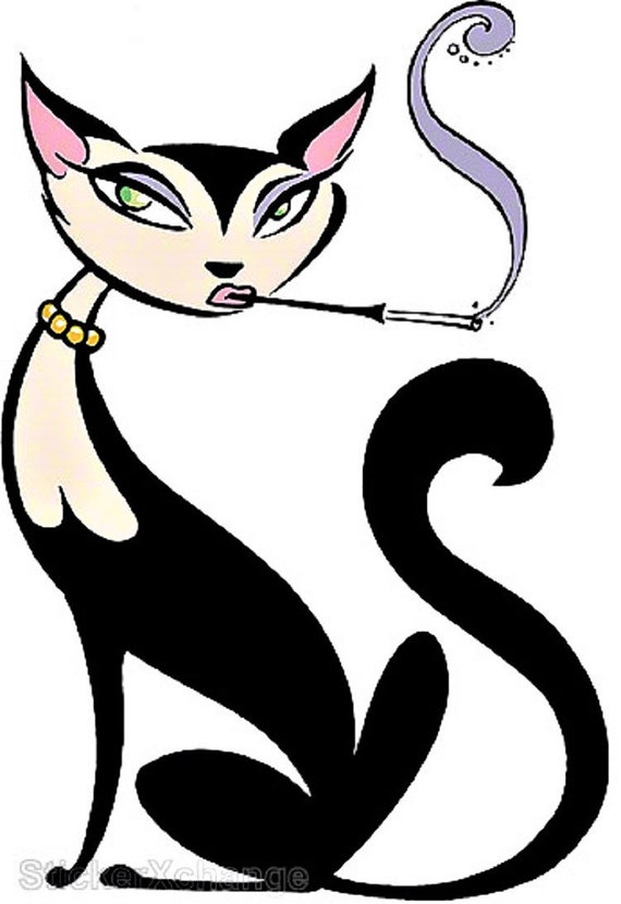 ART STICKER Fancy Cat Decal Artist the Pizz Low Brow Kustom - Etsy