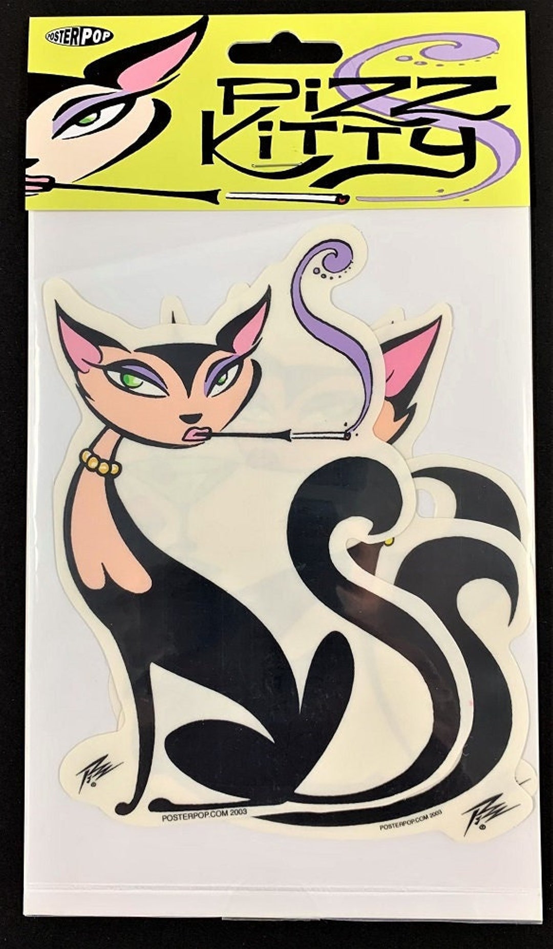 Pizz Kitty STICKER PACK Set of 3 by the Pizz Tower Records New Old ...