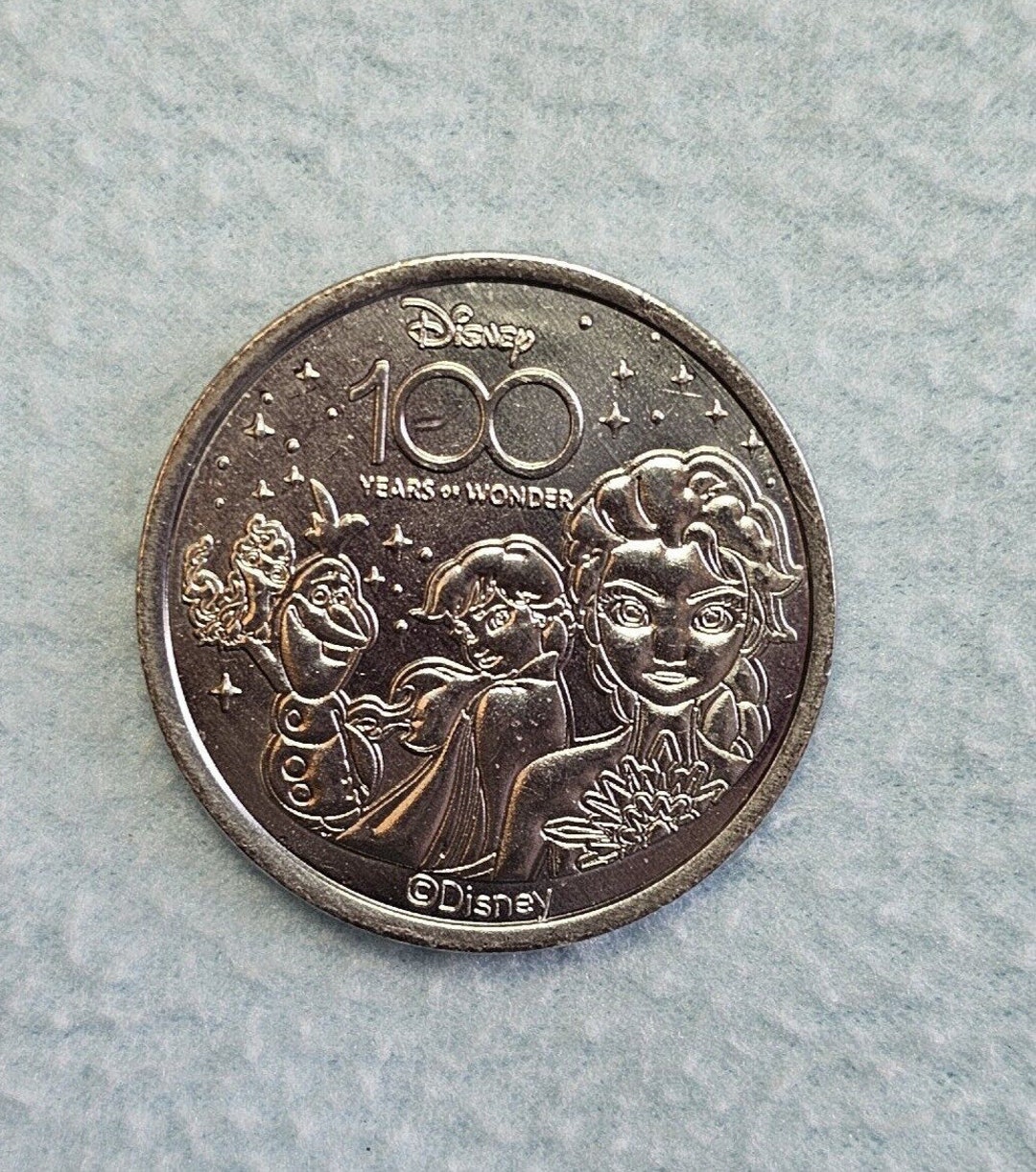 Frozen Anna Elsa Olaf Walt Disney World 100th Anniversary Coin ...