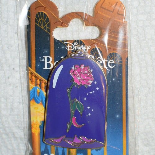 Beauty & the Beast Enchanted Rose Enamel Pin - Etsy