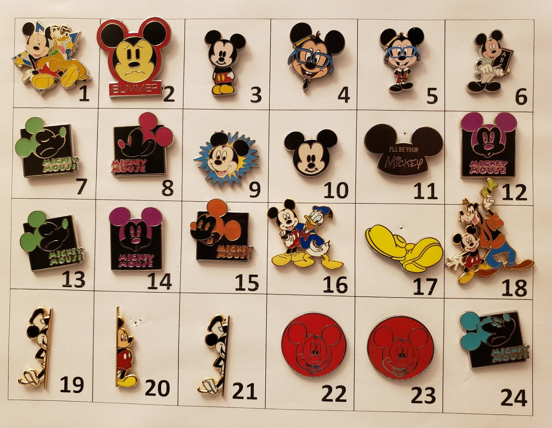 Disney Pins Create a Lot Pins Mickey Mouse Nerds Mystery Booster - Etsy