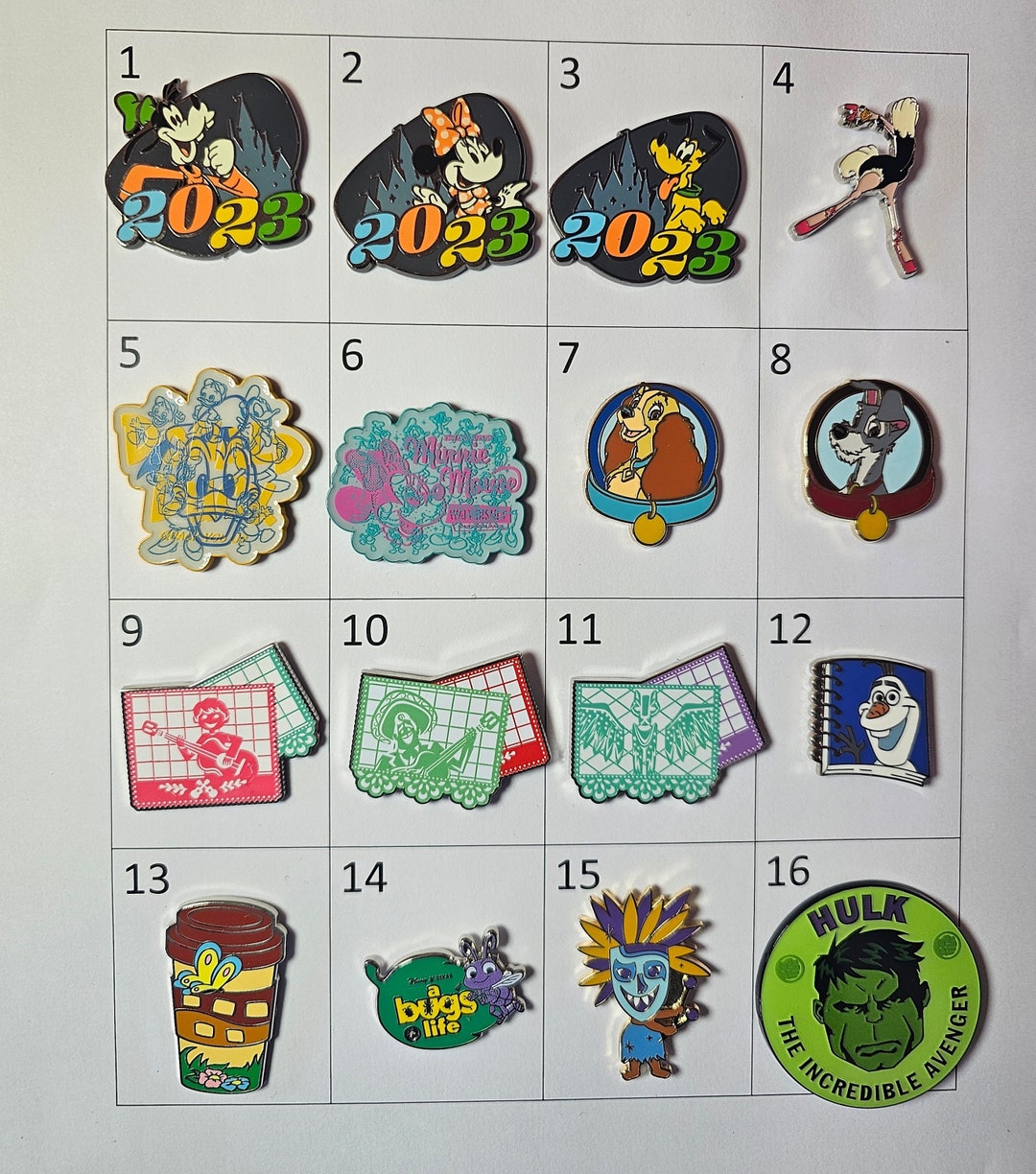 Disney Pin Minnie Goofy Donald Bambi Olaf Coco Pluto Lady Tramp - Etsy