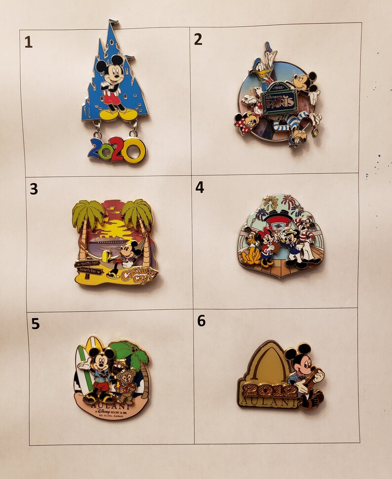Disney Pins Create a Lot Pins Mickey Mouse Paris Castaway Cay Cruise ...