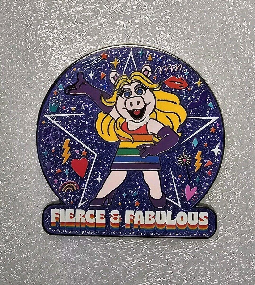 Disney Parks the Muppets Miss Piggy Fierce & Fabulous Pride Pin - Etsy