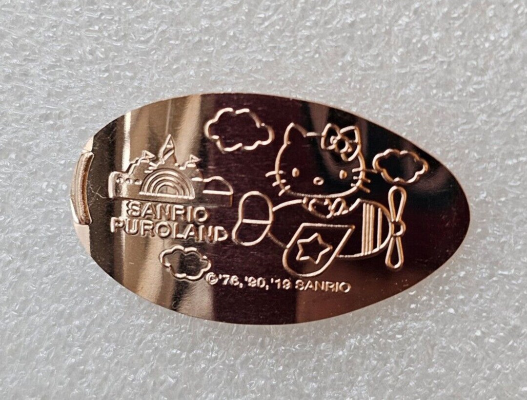 Hello Kitty Pilot Flying Airplane Sanrio Puroland Pressed Penny ...