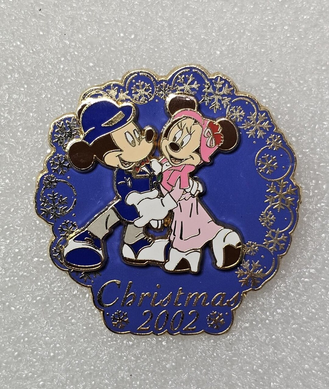 Disney Pin 17159 Japan Mickey and Minnie Mouse Christmas 2002 TDS Tokyo ...
