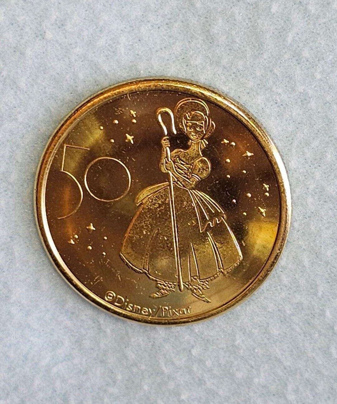 Bo Peep Walt Disney World 50th Anniversary Commemorative Gold Medallion ...