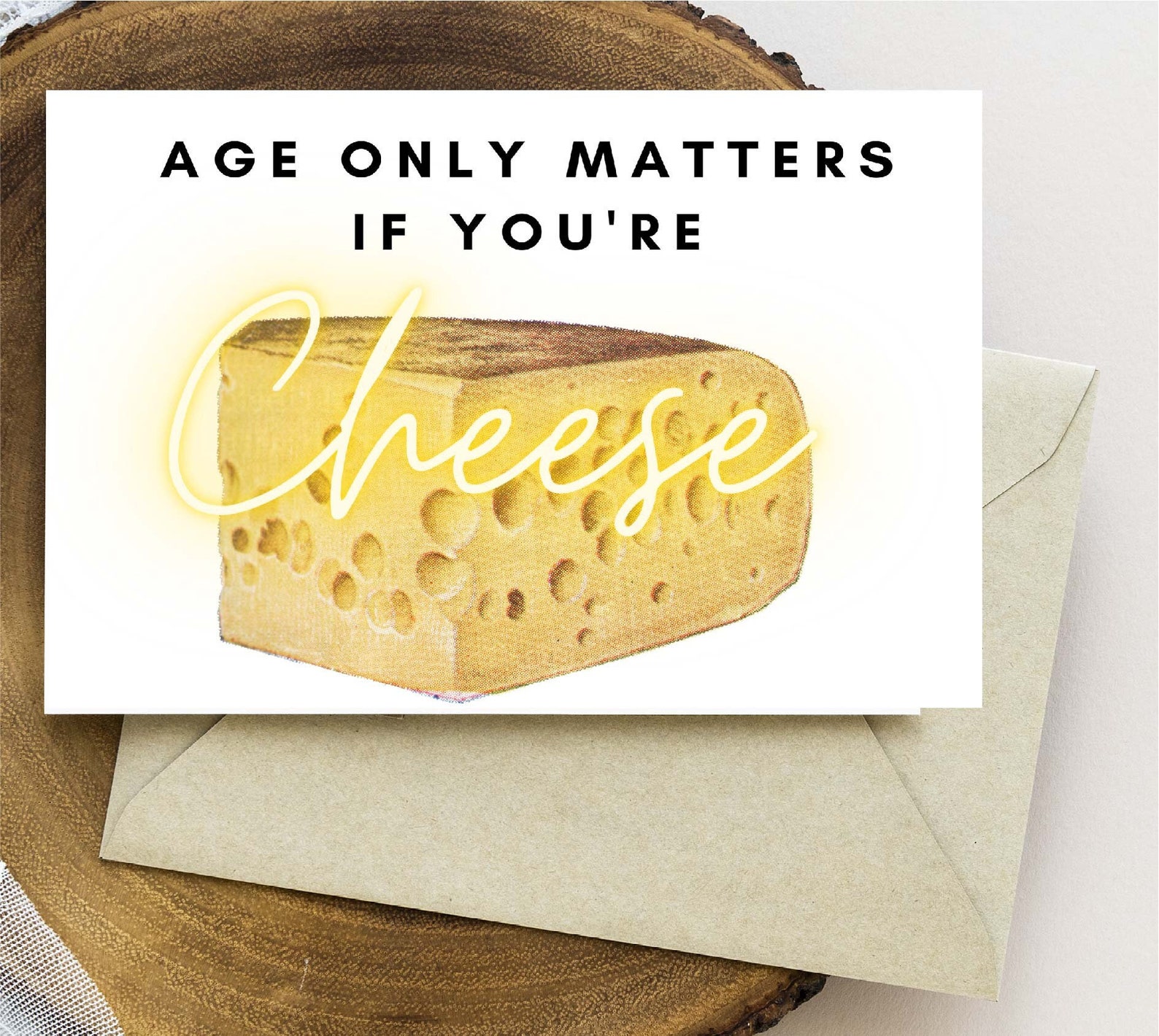 Cheese Birthday Card, Funny Birthday Card, Cute Birthday Card, Birthday ...