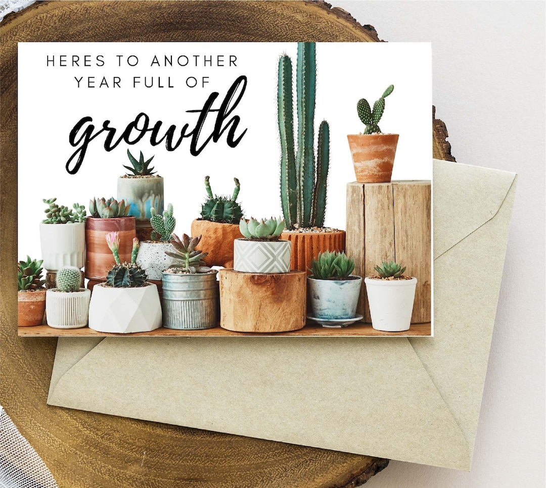 Full of Growth Happy Birthday Card Digital Download | Happy Birthday ...