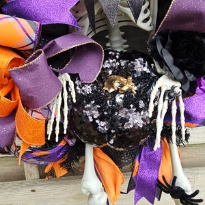 Skeleton Wreath, Mesh Wreath, Halloween Decor - Etsy