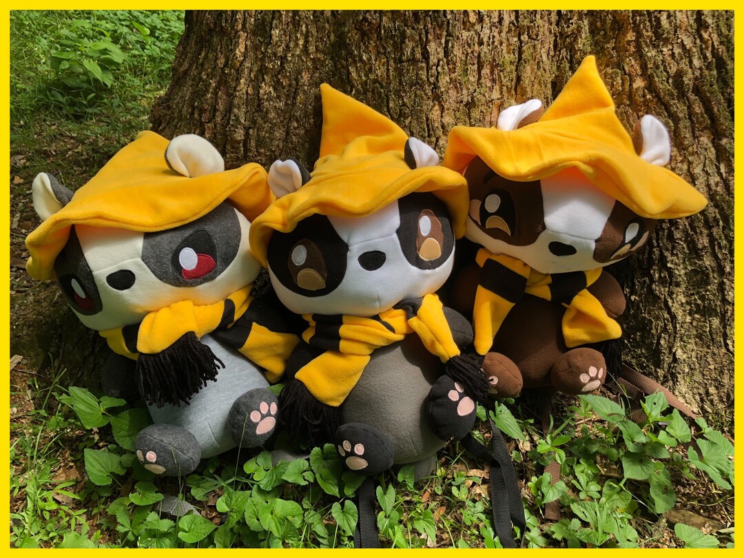 Magical Badger With Witch Hat and Scarf Backpack Plush Toy - Etsy