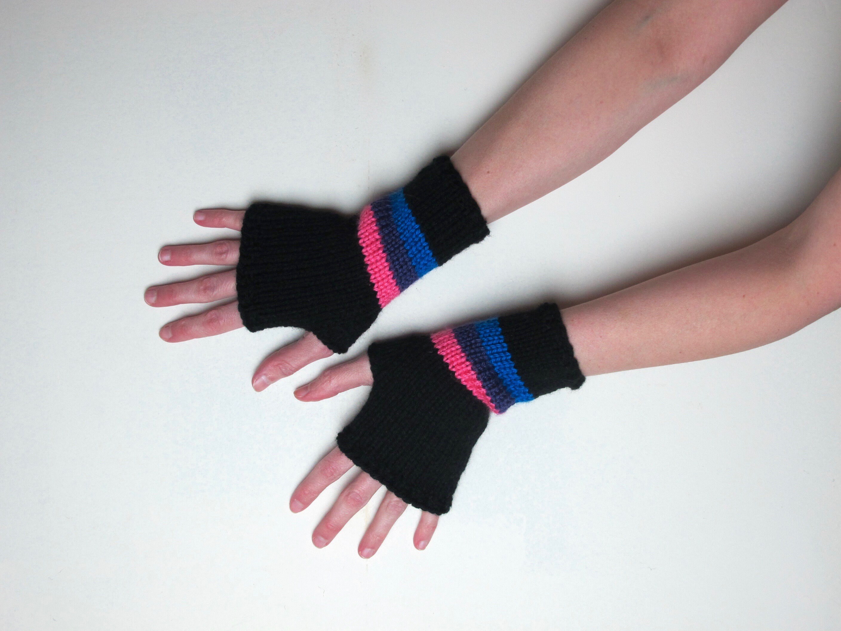 CUSTOM MADE ITEM: Pride Flag Gloves Stripes on the Wrist - Etsy