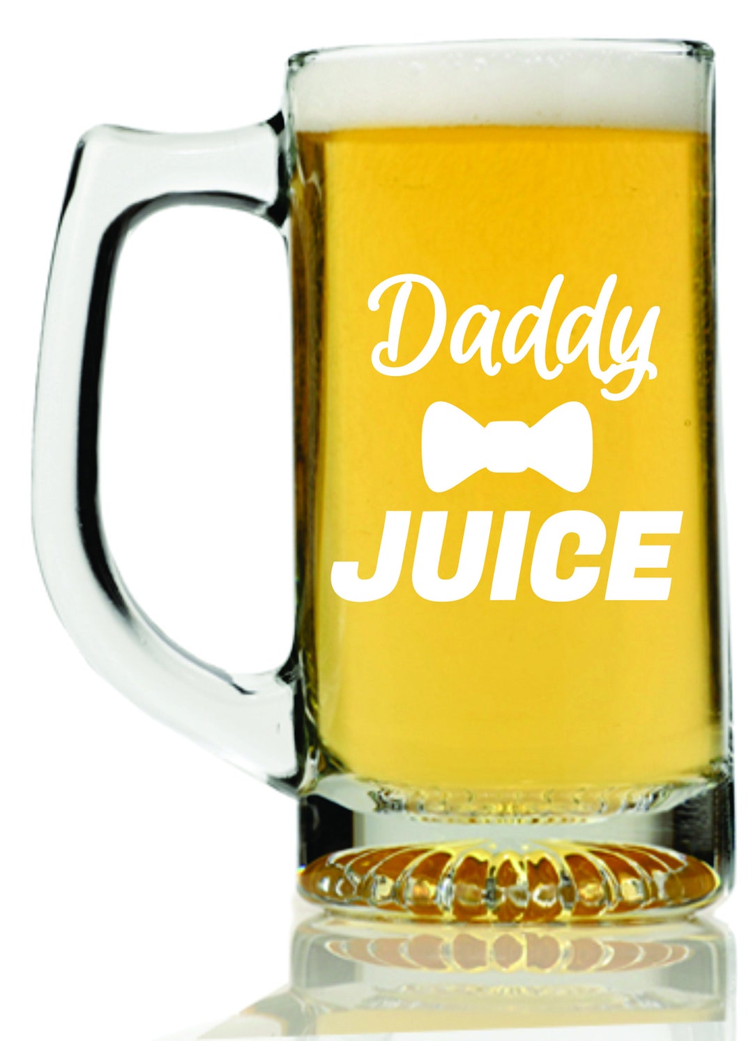 Daddy Juice Father's Day Beer Mug Glass, Dad Juice Custom Fathers Day ...