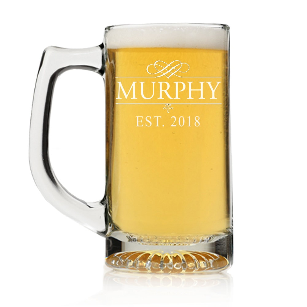 Custom Engraved Personalized Beer Mug Glass, Custom Beer Glass ...