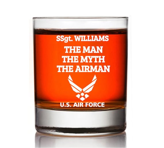 Air Force Whiskey Glass US Air Force Glass. Engraved Airforce - Etsy