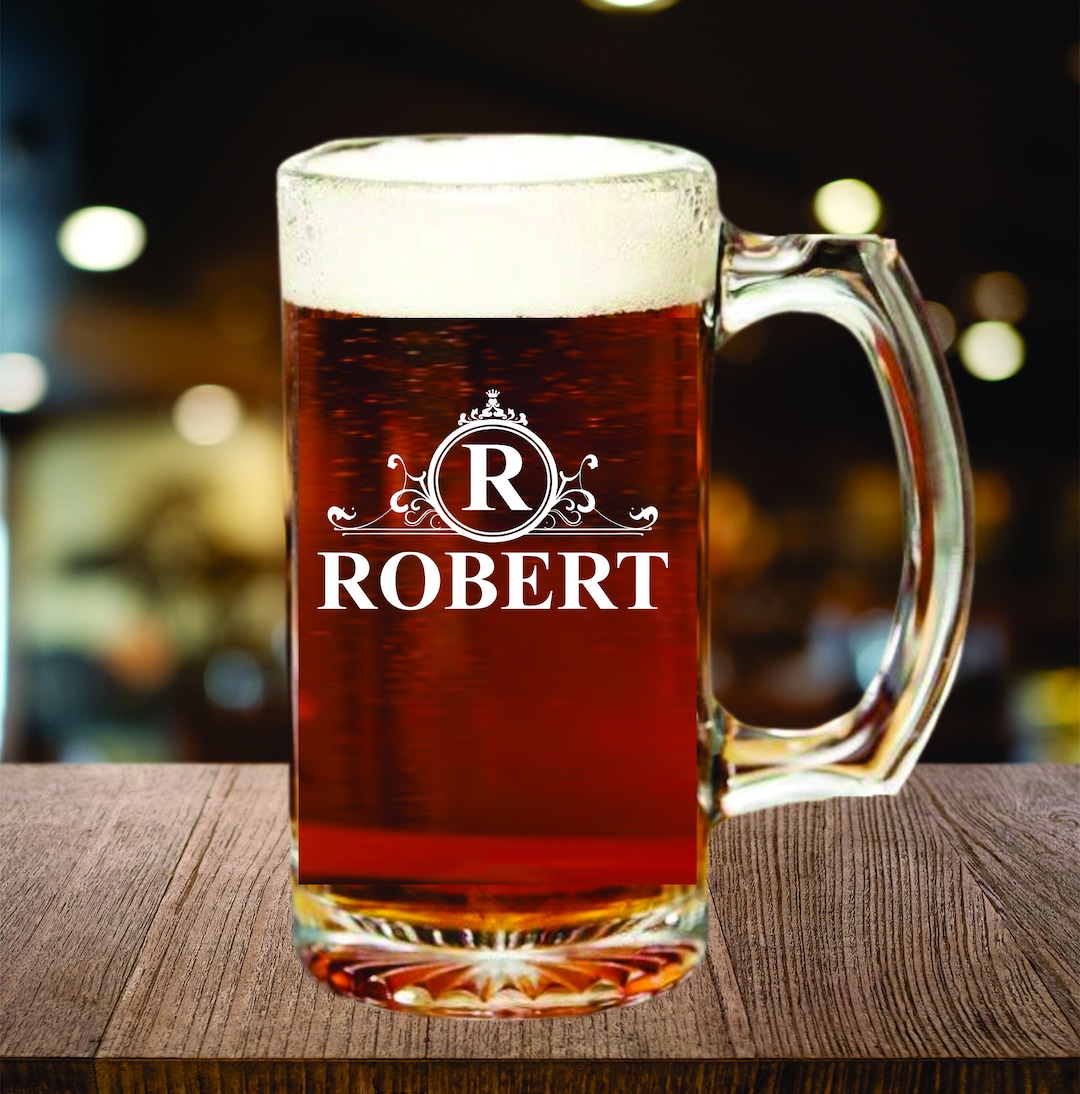 Custom Beer Stein Personalised Pint Glass Tankard & 6 Bottles Of ...