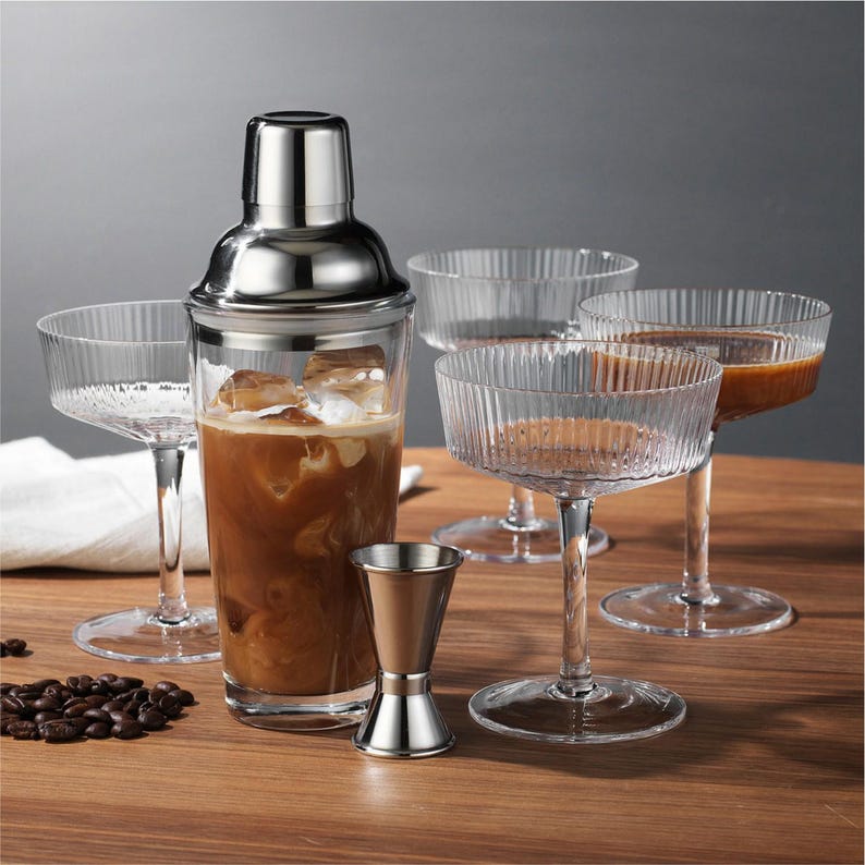 Engraved Espresso Martini Set – Crystal Coupes, Personalized Cocktail ...