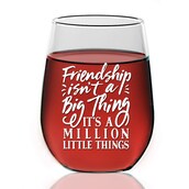 Friendship Stemless Wine Glass Gift Engraved Best Friends - Etsy