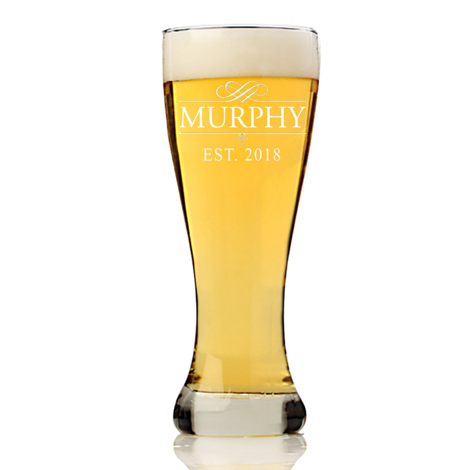 Custom Engraved Personalized Beer Glass, Custom Monogram Beer Glass ...