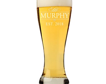 Custom Pint Beer Glass With Engraved Brand Perfect for Business ...