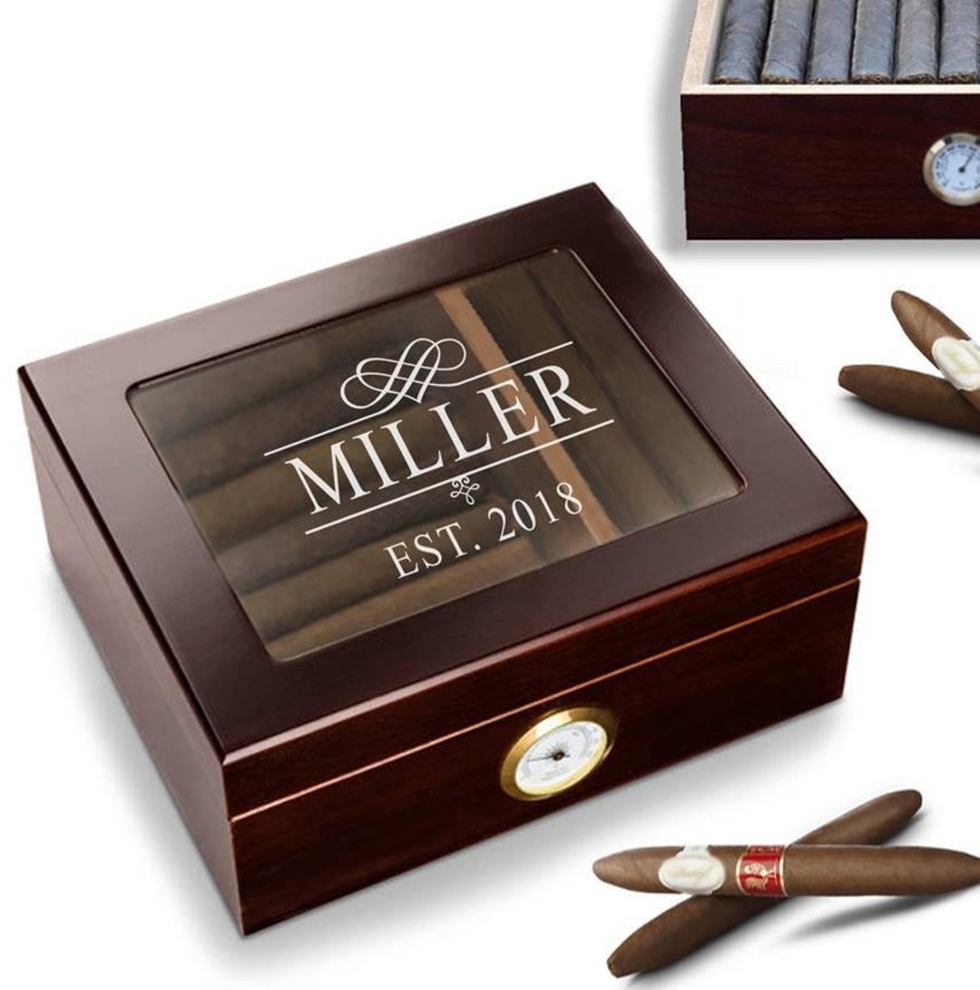 Personalized Cigar Box Gift - Custom Cigar Humidor – Filligree Cigar ...