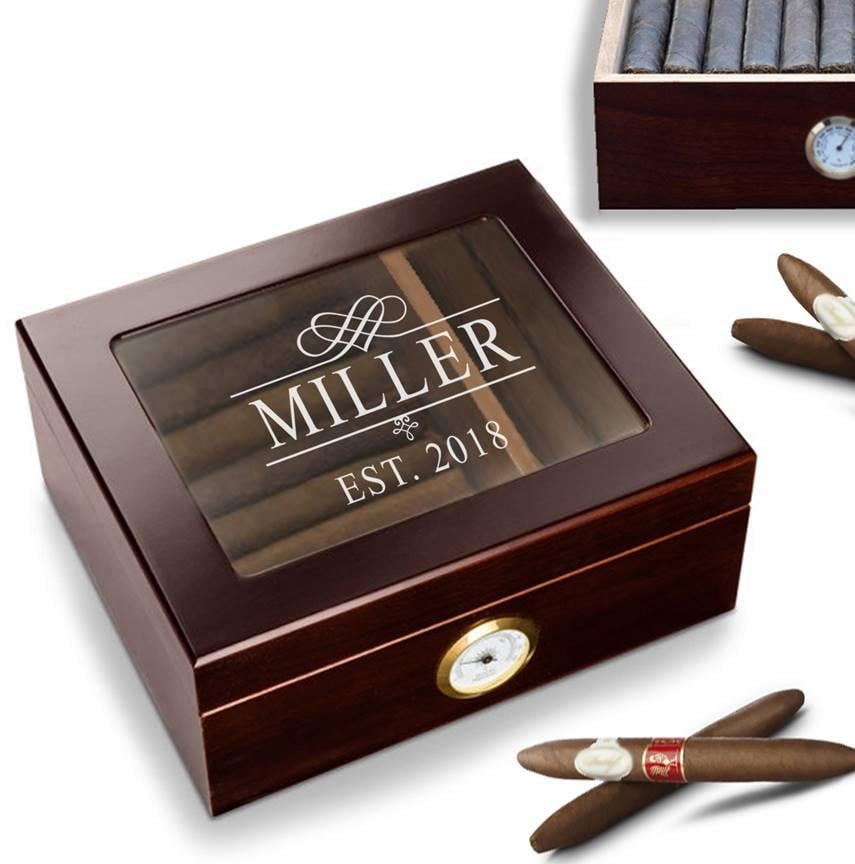 Personalized Cigar Box Gift - Custom Cigar Humidor – Filligree Cigar ...