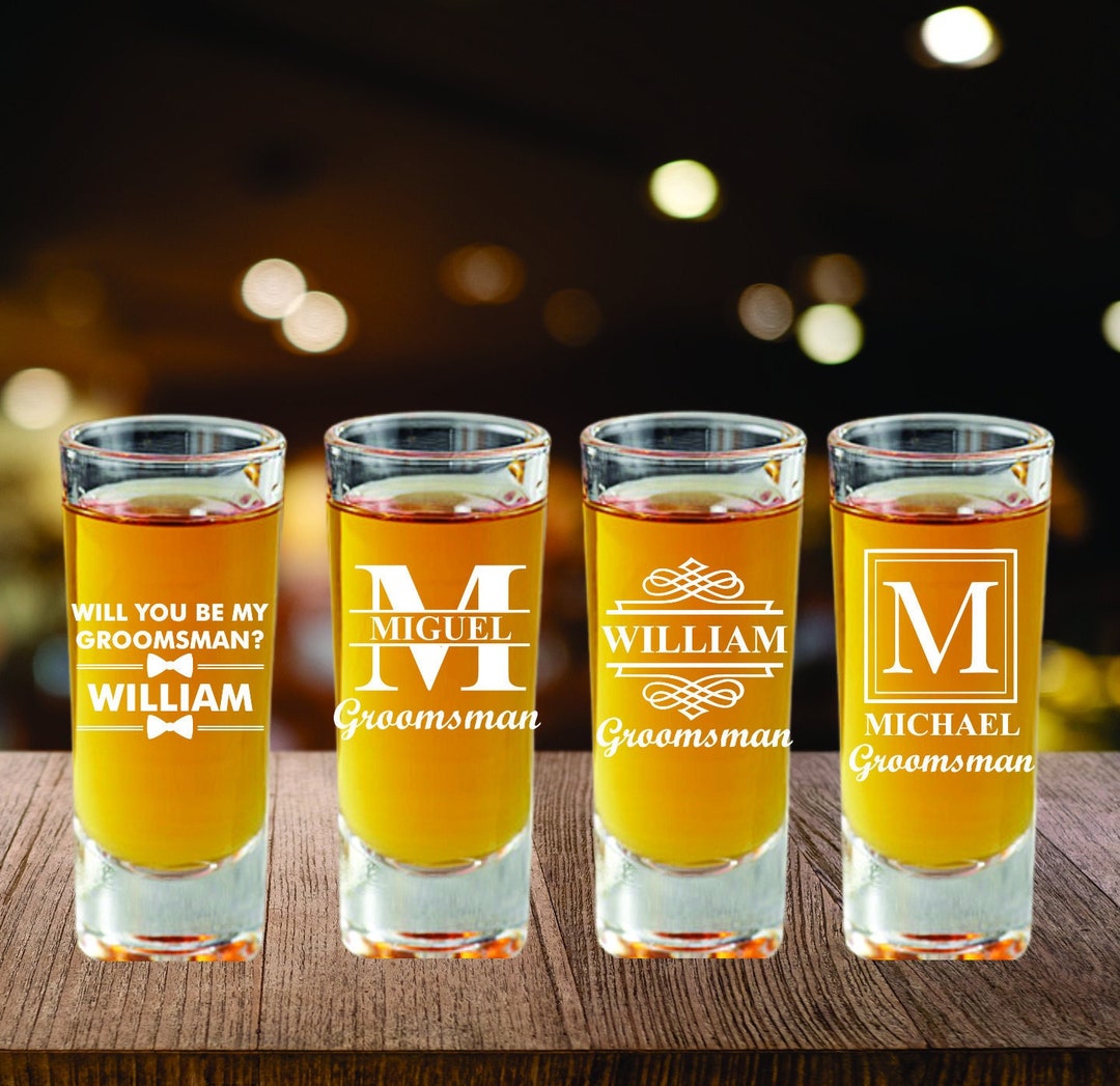Personalized Shooter Glass Groomsmen Gifts, Wedding Gifts, Groomsmen ...