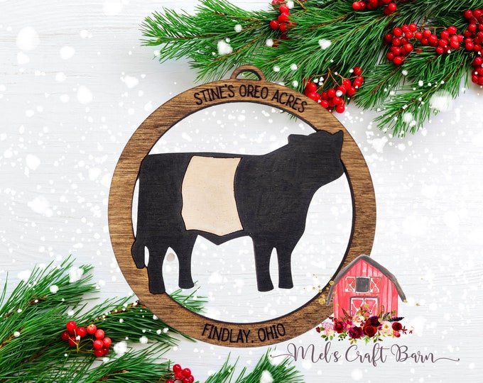 Belted Galloway Christmas Ornament Cow Ornament Belted Galloway ...