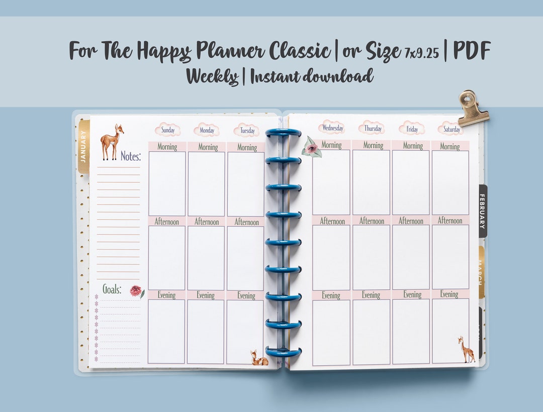 Weekly, Planner Printables, Happy Planner, Weekly Planner Printables ...