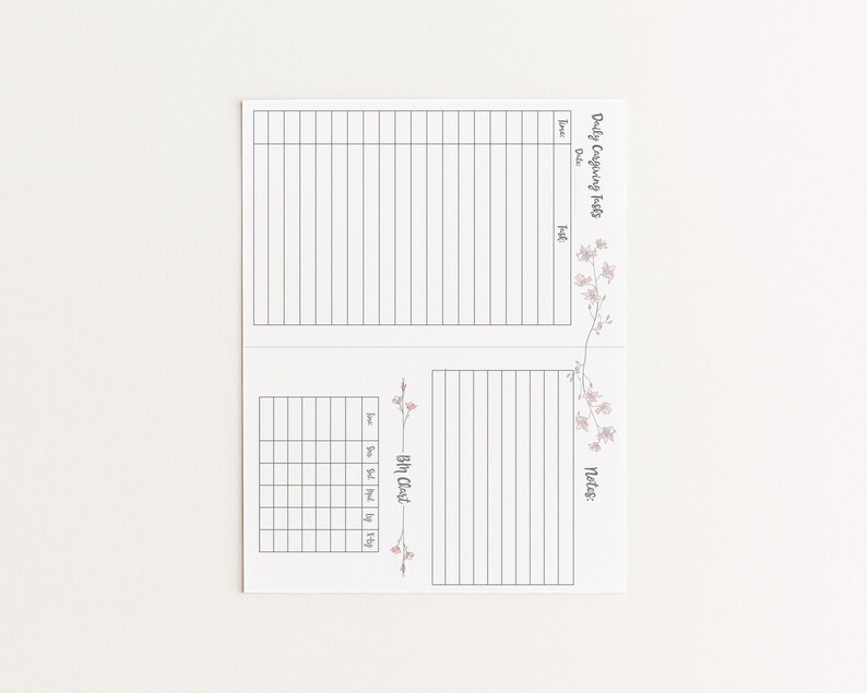 Caregiver Checklist & BM Chart Printable: Home Health Care Daily Log - Etsy