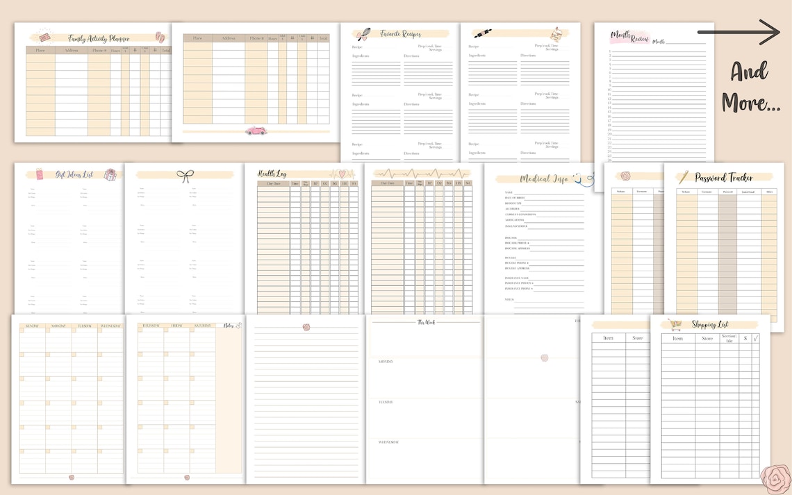 My Life Planner Planner Printable Planner Planner Bundle - Etsy