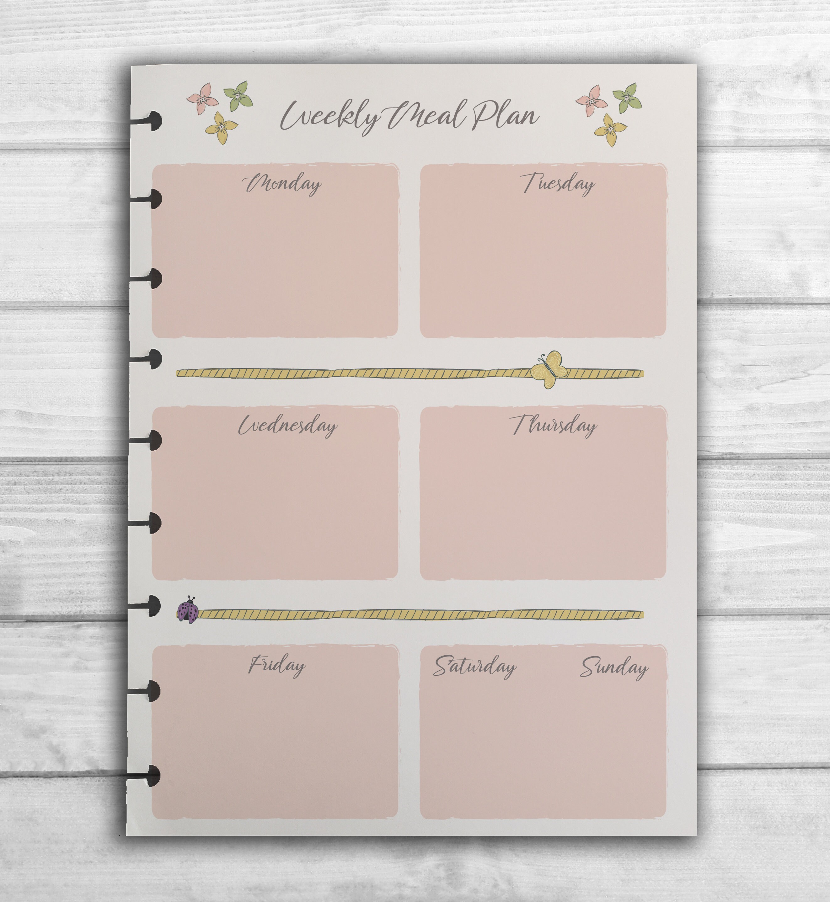 Planner Printables Happy Planner Weekly Meal Plan Inserts - Etsy