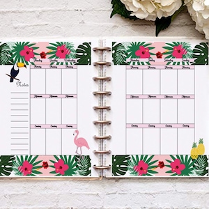 Tropical Colorful Weekly PLANNER PRINTABLES Inserts for the Happy ...
