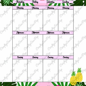 Tropical Colorful Weekly PLANNER PRINTABLES Inserts for the Happy ...