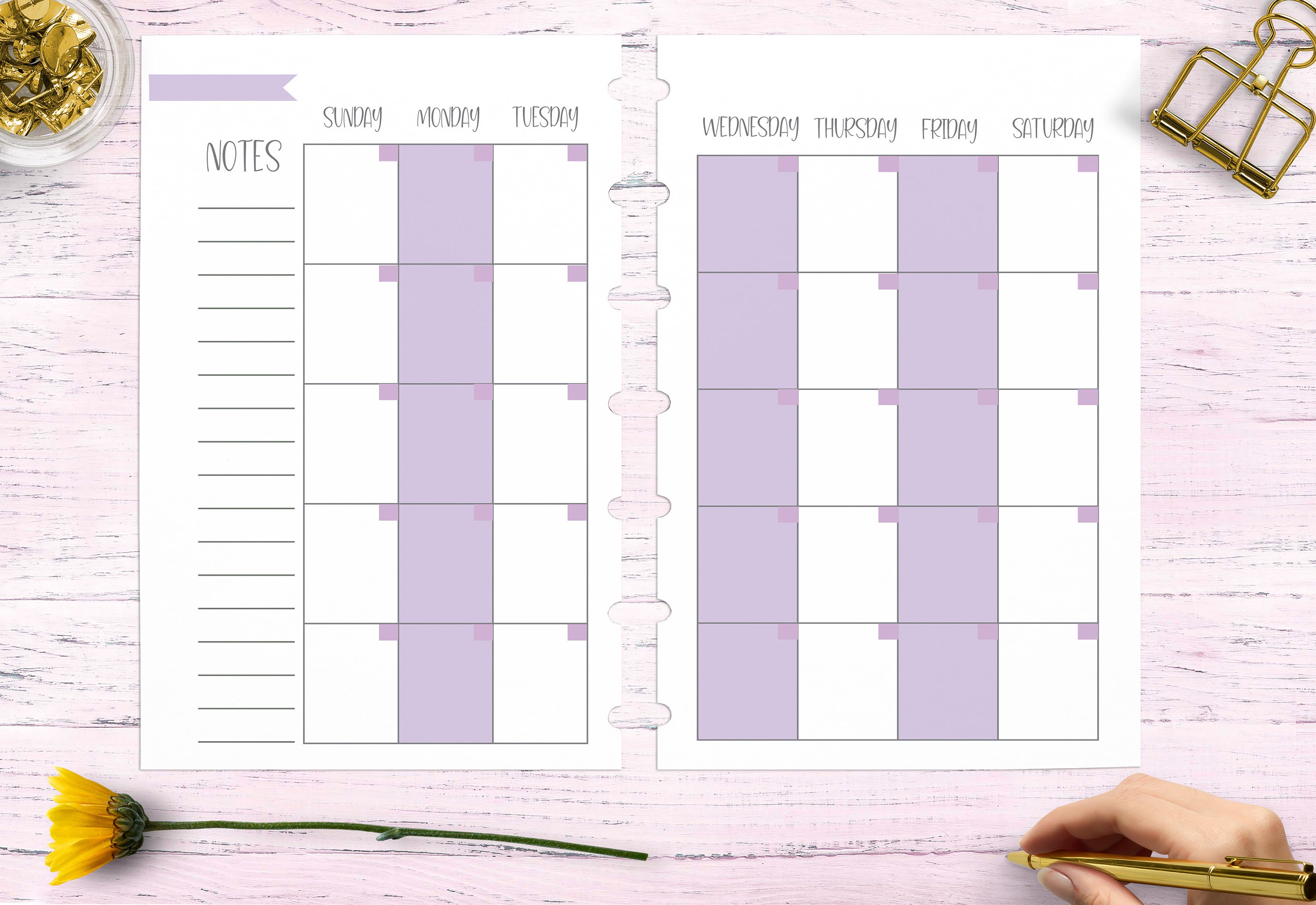 Monthly Undated Planner Printable, Monthly for the Happy Planner or ...