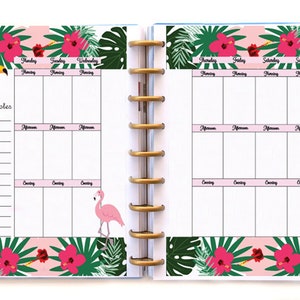 Tropical Colorful Weekly PLANNER PRINTABLES Inserts for the Happy ...