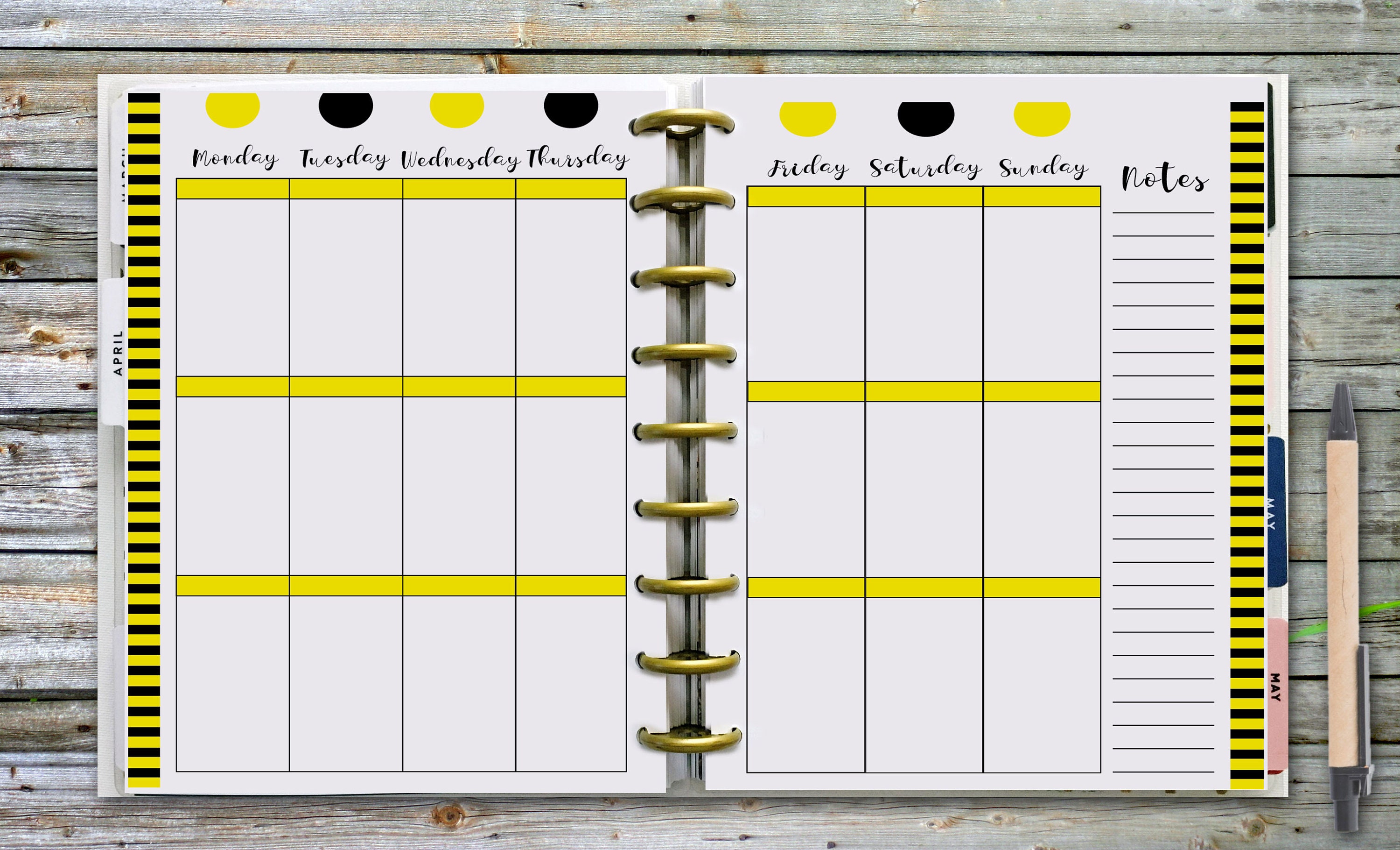 Weekly Planner Printable, for the Happy Planner Classic, Weekly Planner ...